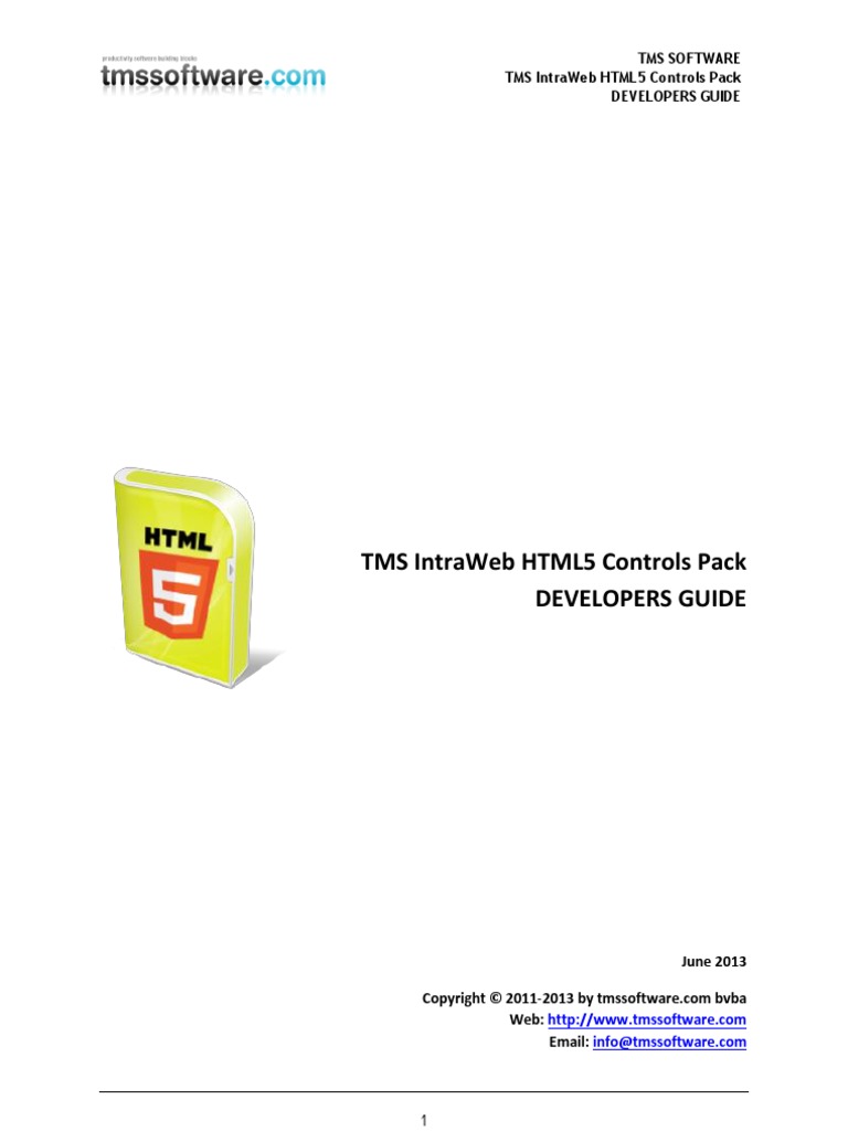 TMS IntraWeb HTML5 Controls Pack | PDF | Safari (Web Browser) | Java Script