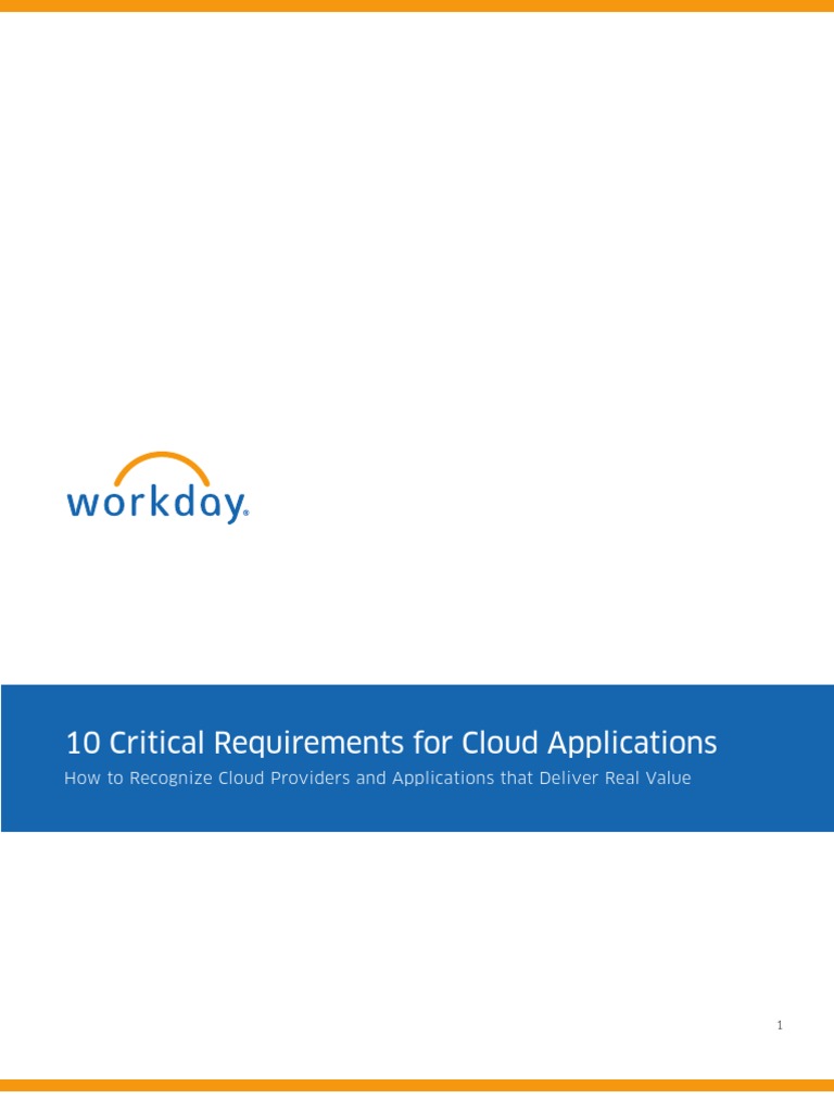 Workday 10 Critical Requirements Whitepaper | PDF | Software As A ...