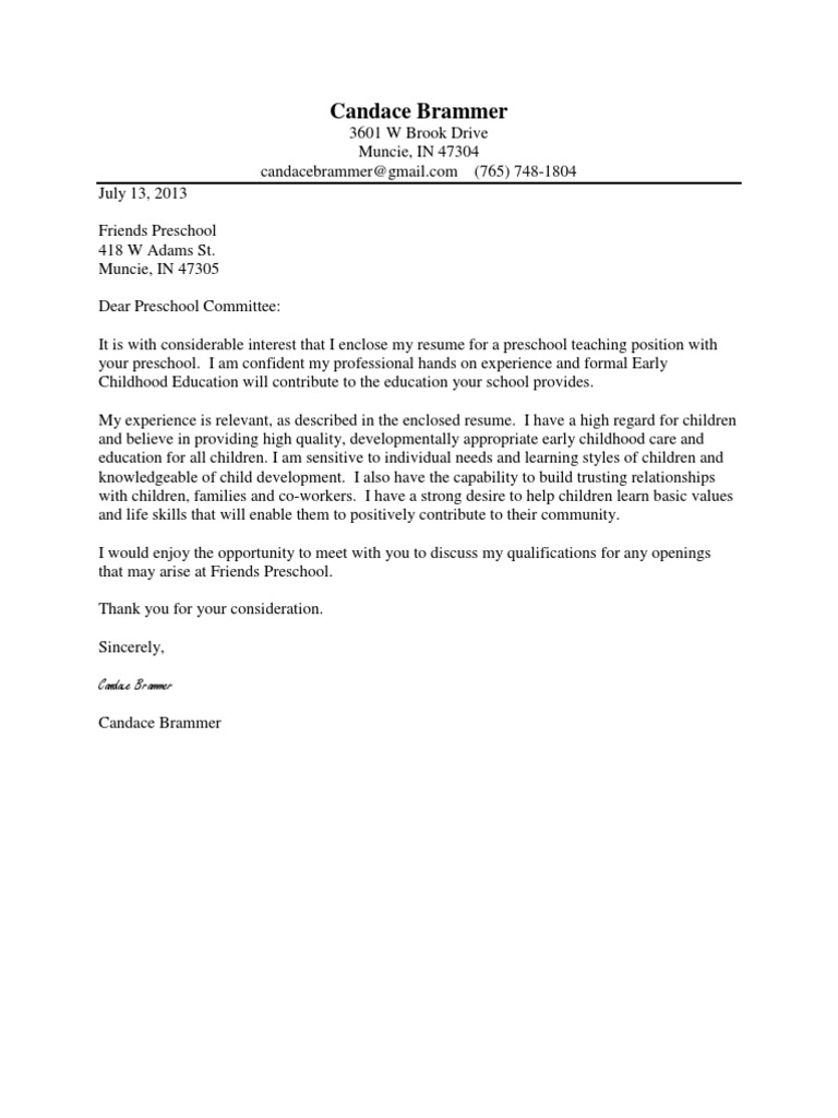 Friends Preschool Resume | PDF | Preschool | Early Childhood Education