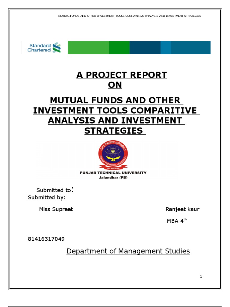 A Project Report ON Mutual Funds and Other Investment Tools Comparitive ...
