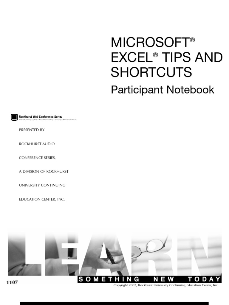 Excel Training Guide PDF | PDF | Microsoft Excel | Control Key