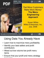 Menu Engineering Worksheet Guide | PDF | Menu | Profit (Economics)