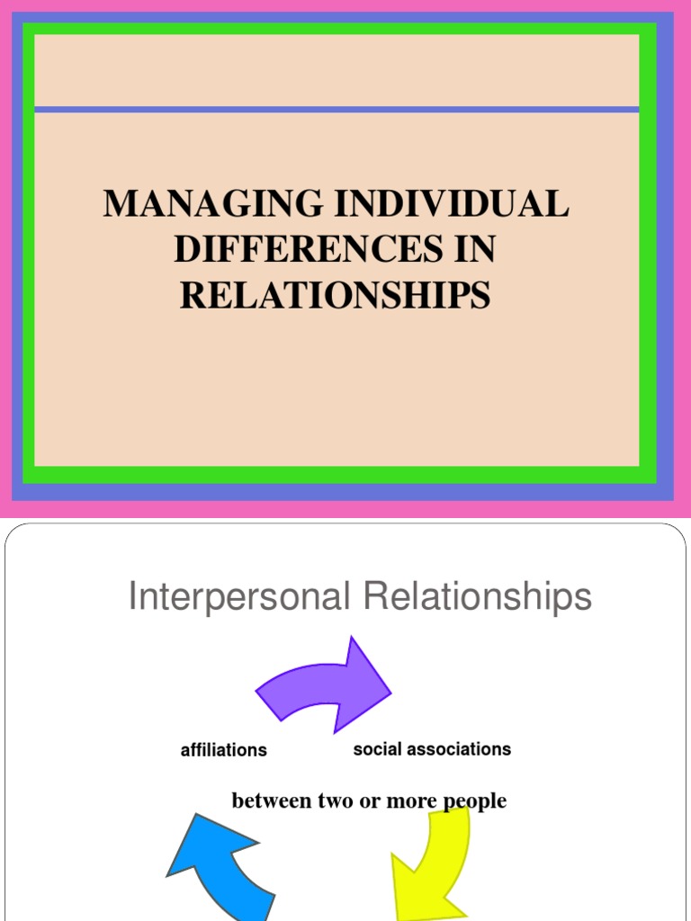 Managing Individual Differences In Relationships | Attitude (Psychology ...