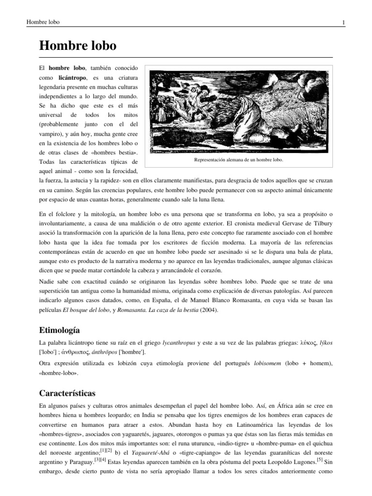 Hombre Lobo | PDF | Hombres lobo