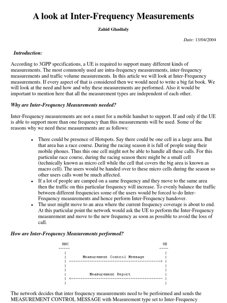 A Look at Inter-Frequency Measurements | Download Free PDF ...