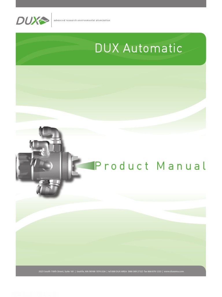Dux Automatic Manual | PDF | Patent | Valve
