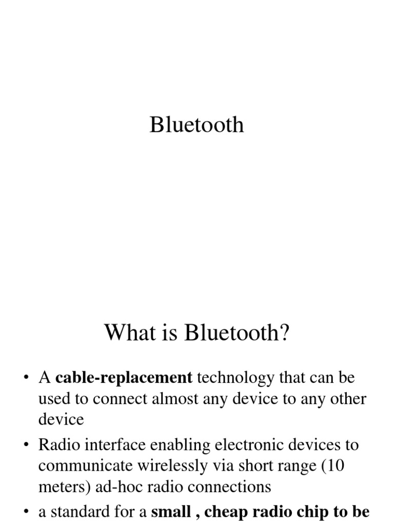 Ch3. Bluetooth | PDF | Bluetooth | Communications Protocols