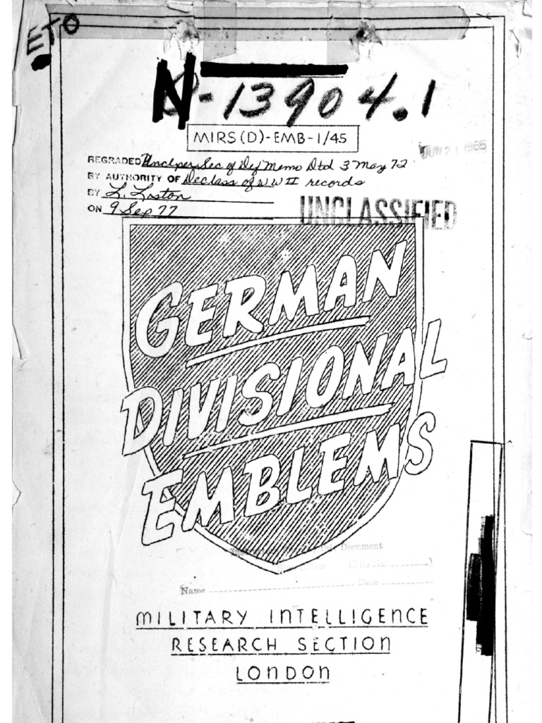 German Divisional Emblems (1944) | PDF | Unrest | Armed Conflict