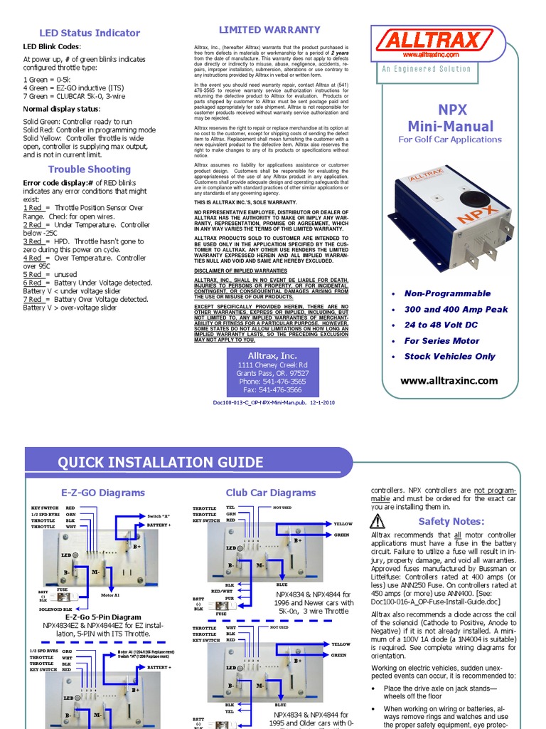 NPX Mini-Manual: LED Status Indicator | PDF | Implied Warranty ...