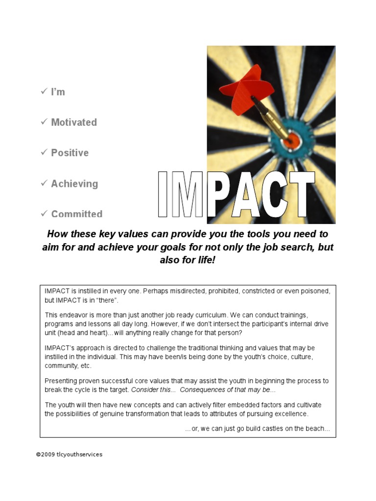 Impact Handout | PDF | Goal | Attitude (Psychology)