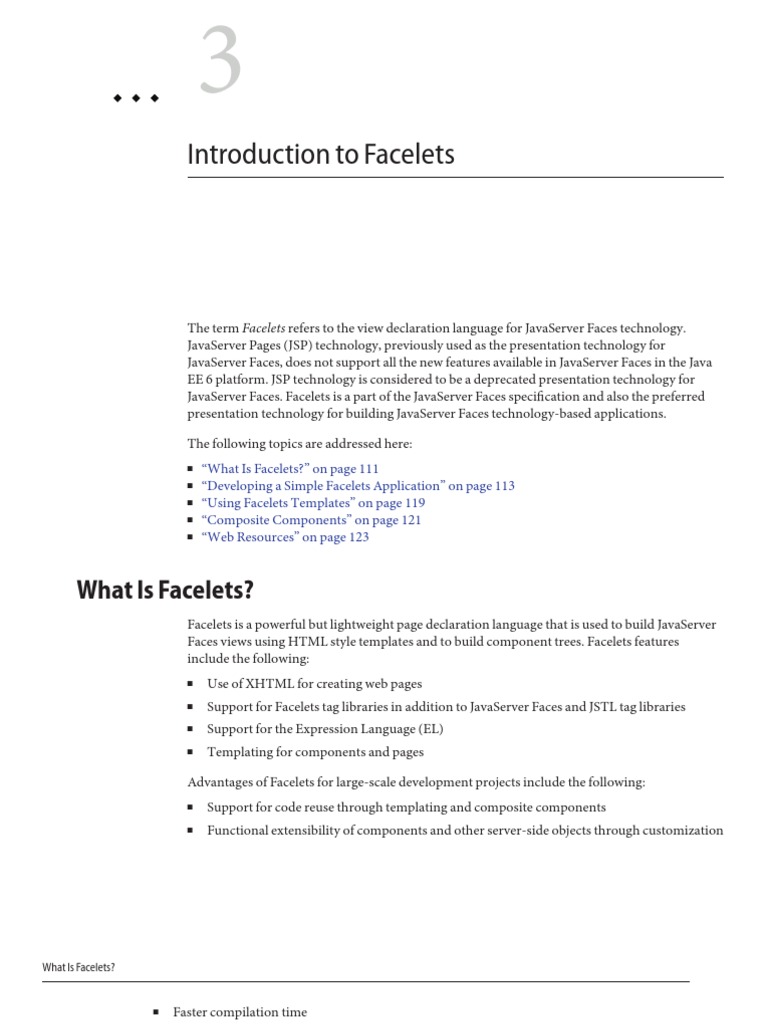 Chapter 3 Facelets | PDF | Html Element | Xhtml