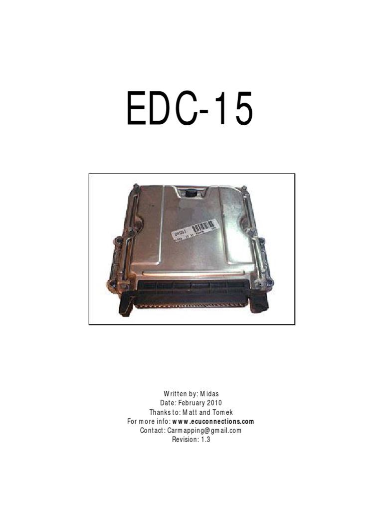 EDC15 Rev1.3 | PDF | Turbocharger | Diesel Engine