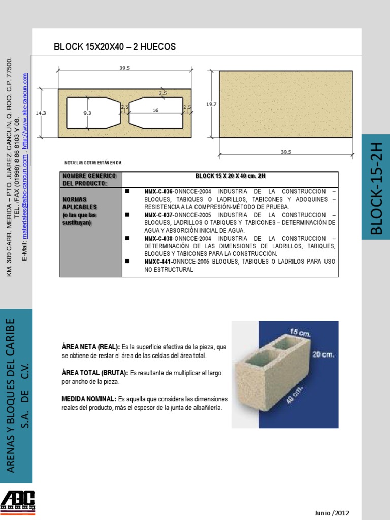 Block 15x20x40 | Aislamiento térmico | Science