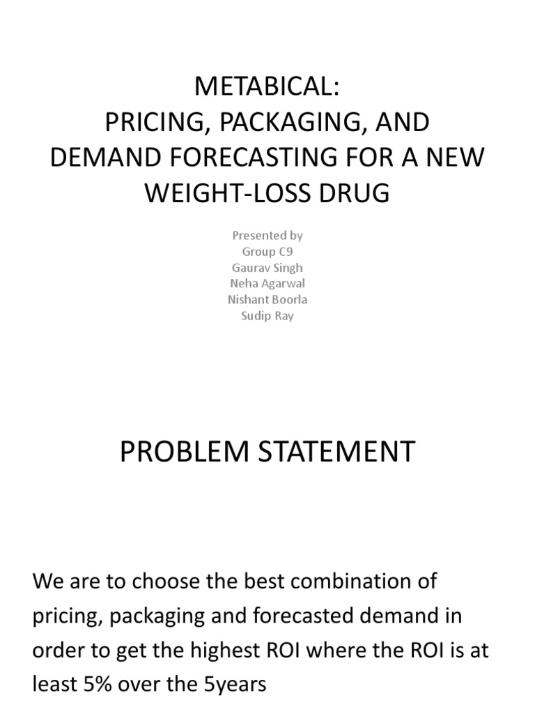 Metabical: Pricing, Packaging, and Demand Forecasting For A New Weight ...