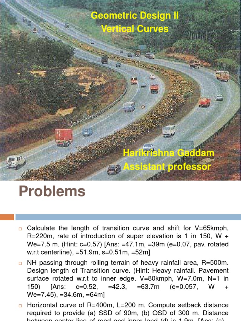 Geometric Design II Vertical Curves | PDF | Road Transport | Civil ...