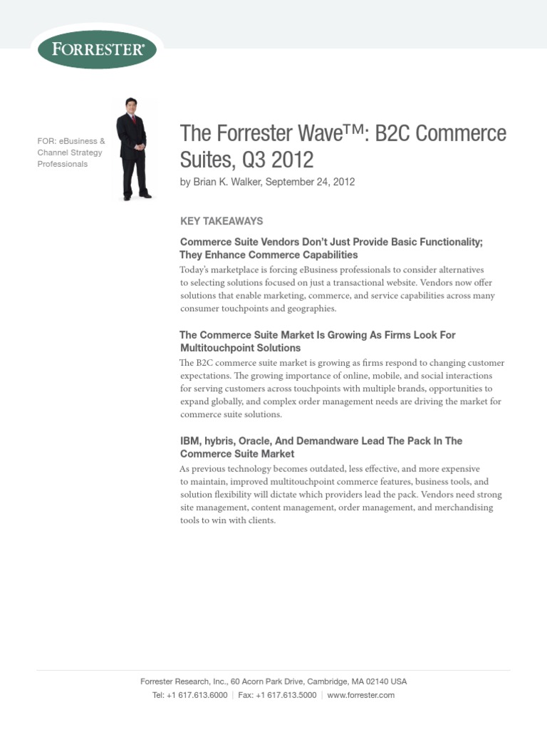 Forrester Wave b2c Commerce 3q12 | PDF | Software As A Service | Magento