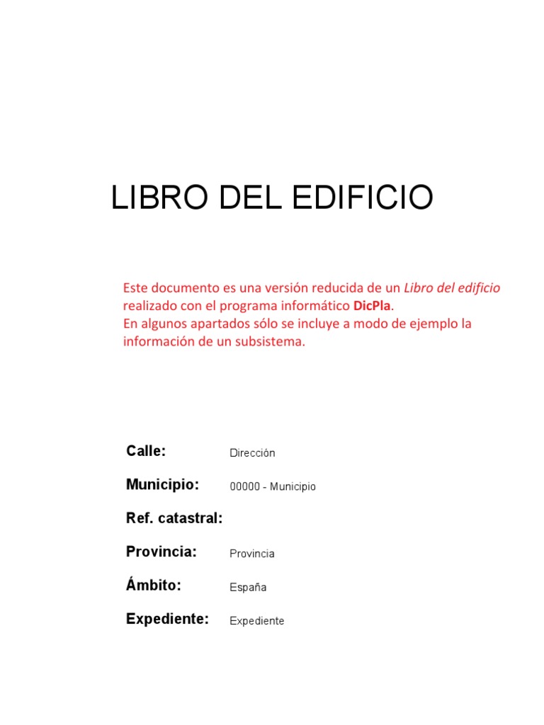 Ejemplo Libro Edificio | PDF