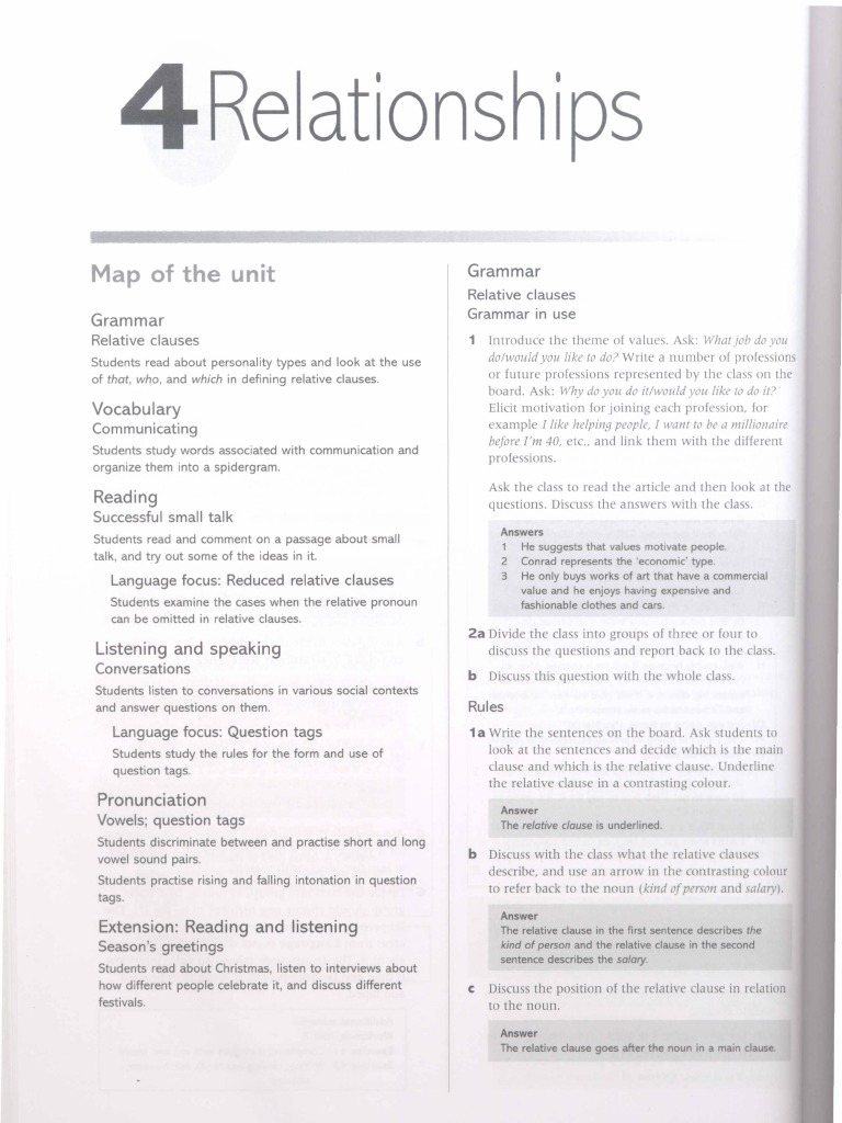 Unit 4 Relationships | PDF