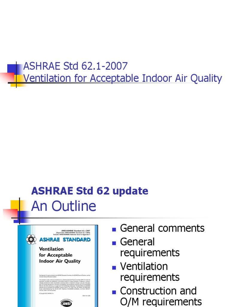 A Comprehensive Summary of ASHRAE Standard 62.1-2007 Ventilation for ...