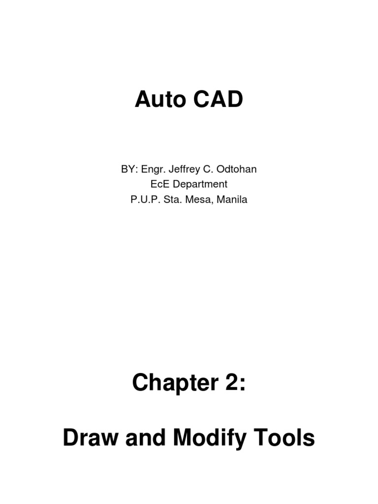 AutoCAD Draw and Modify Tools Guide | PDF | Computing And Information ...