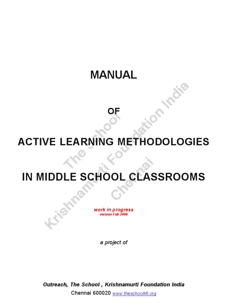 Active Learning Method | PDF | Lecture | Learning
