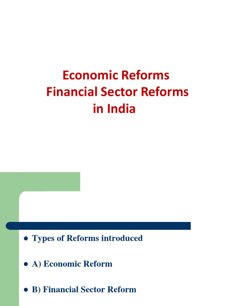 Financial Sector Reforms in India | PDF | Chinese Economic Reform | Banks
