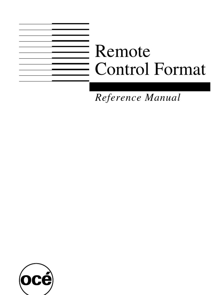 Oce Remote Control | PDF | Parameter (Computer Programming) | File Format