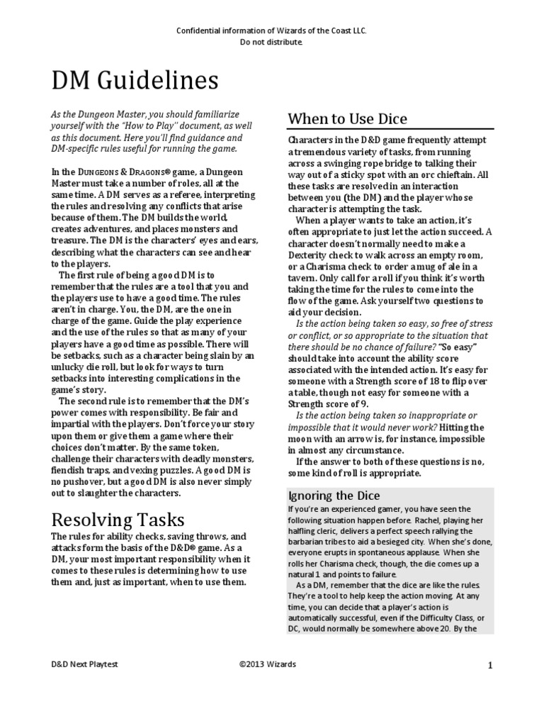 DM Guidelines PDF | PDF | Dungeons & Dragons | Leisure