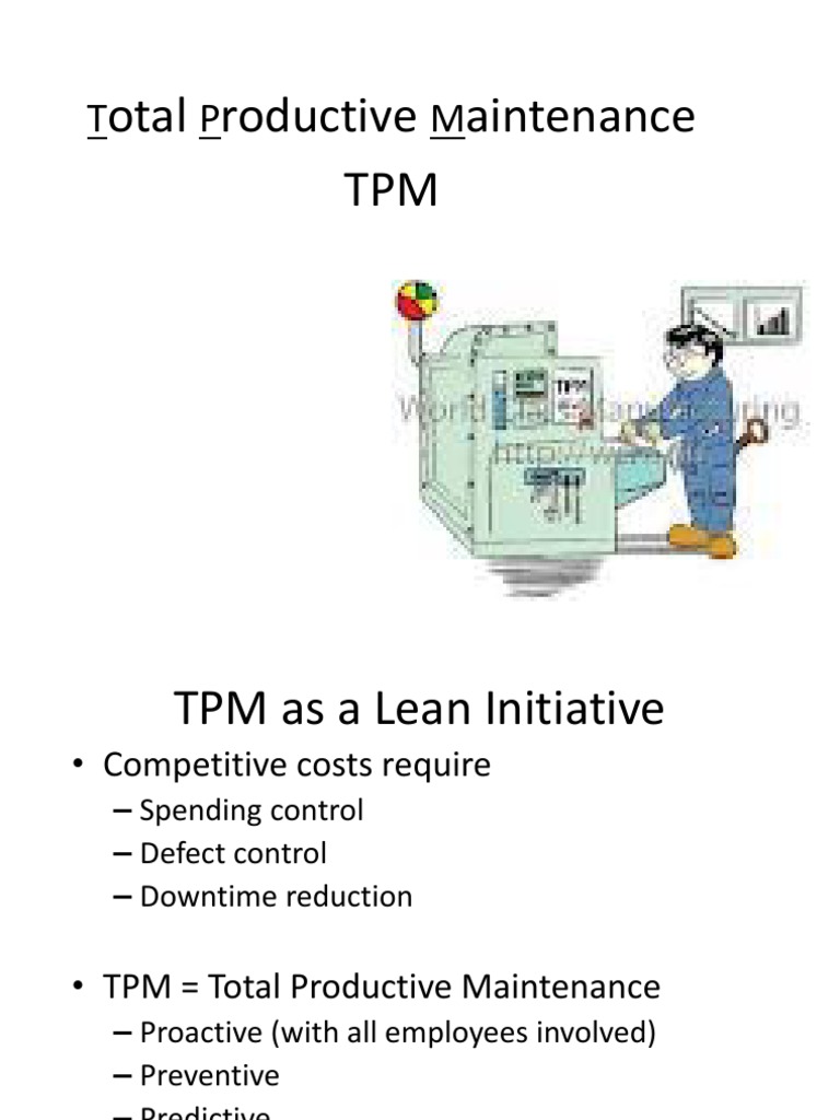 Tpm Pdf Lean Manufacturing Production And Manufacturing