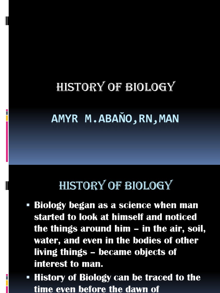 History of Biology | PDF | Organisms | Biology