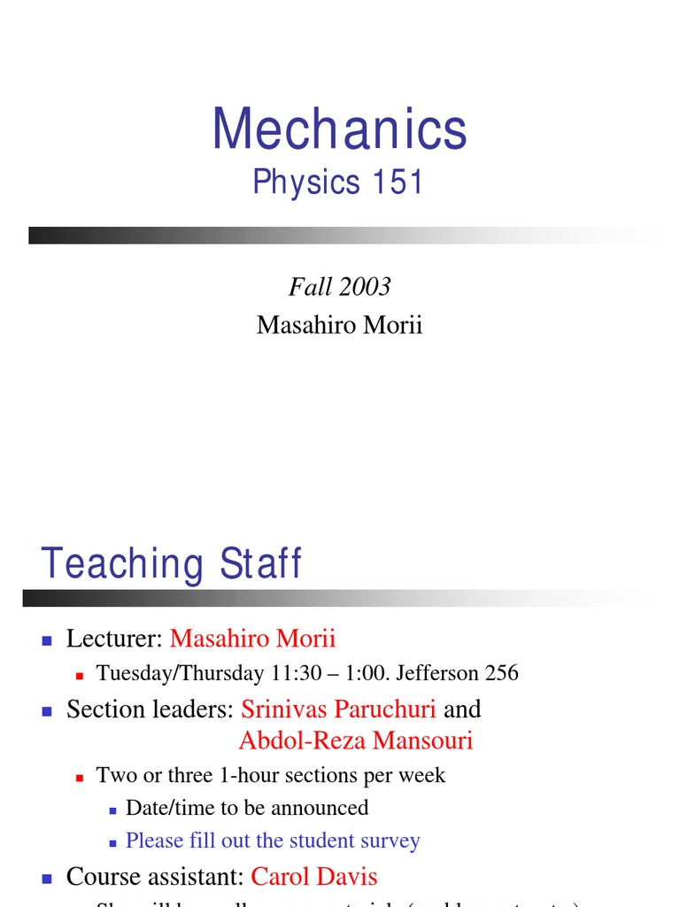 Lecture 01 | PDF | Lagrangian Mechanics | Mechanics
