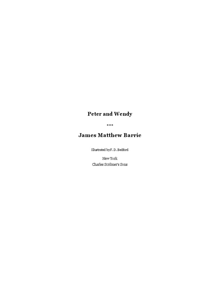 Peter and Wendy | Download Free PDF | Peter Pan | Neverland