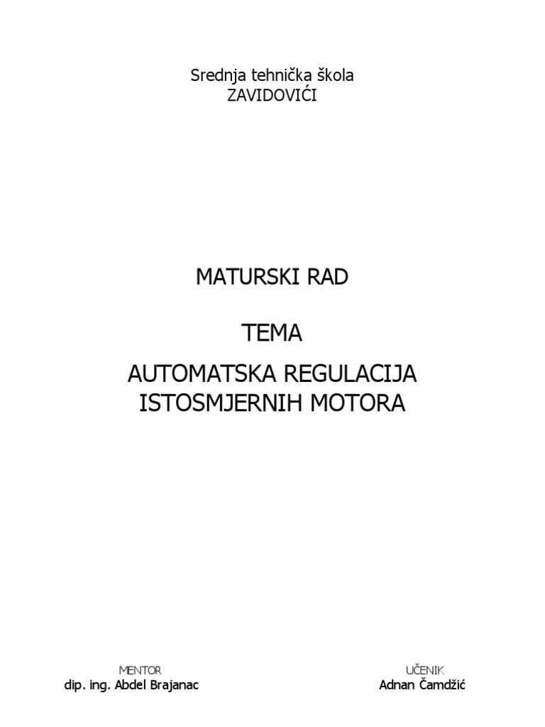 Maturski Rad | PDF