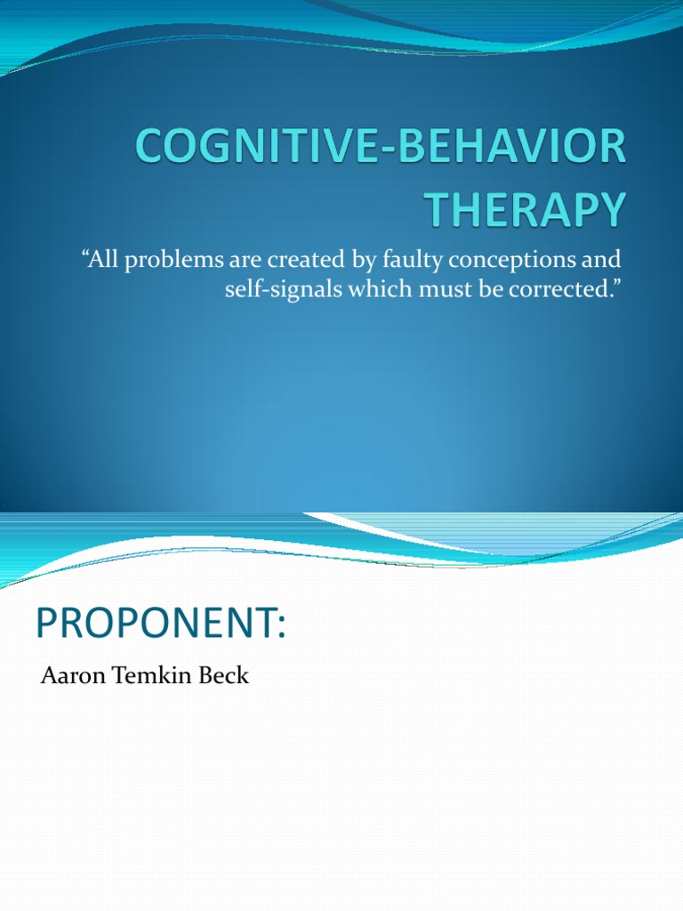 Cognitive Behavior Therapy | PDF | Thought | Psychotherapy