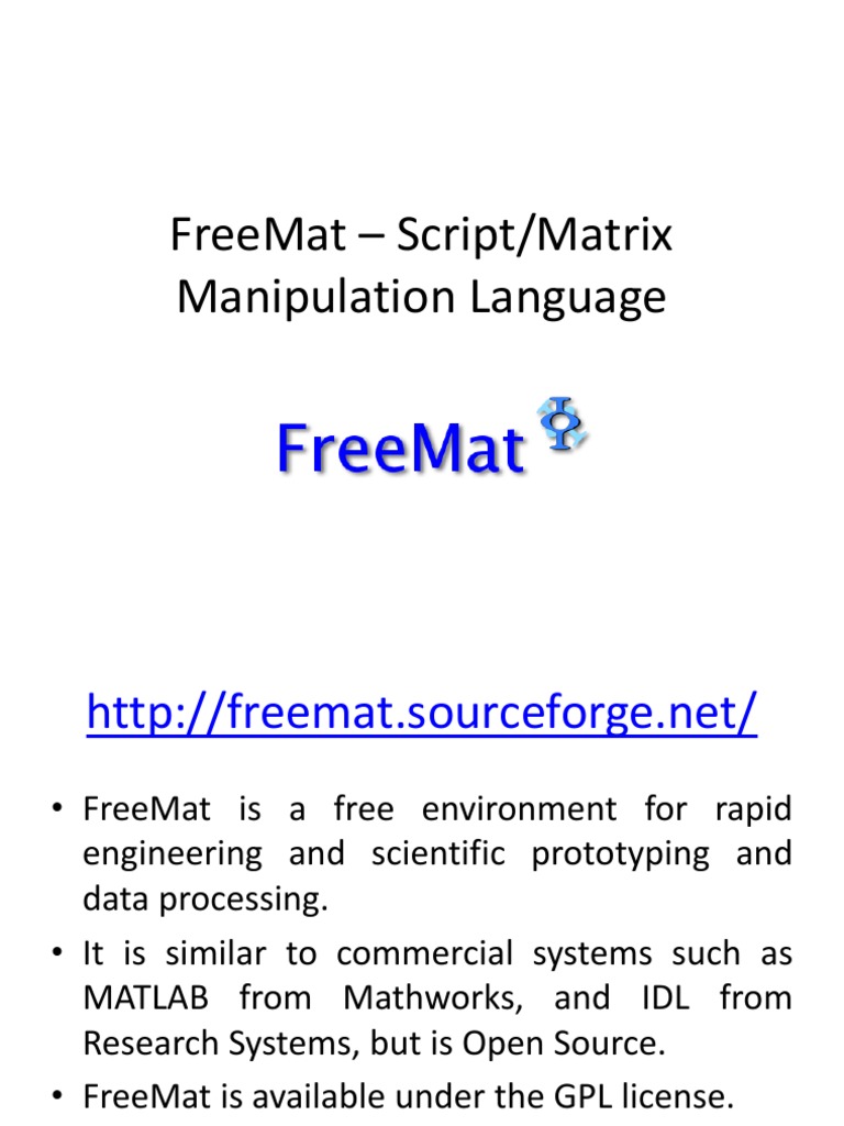 FreeMat: Open Source MATLAB Alternative | PDF | Integer (Computer Science) | 64 Bit Computing