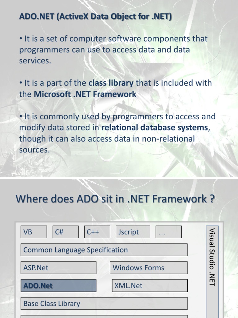 Active Data Objects | PDF | Component Object Model | Microsoft Sql Server