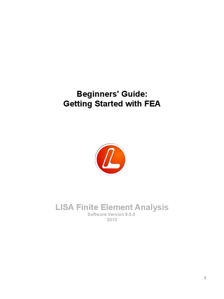 Beginnersguide LISA PDF | PDF | Finite Element Method | Stress (Mechanics)