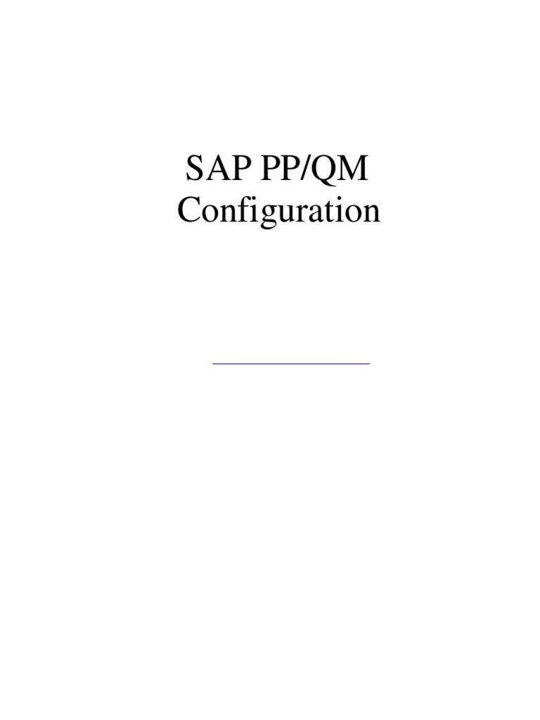 SAP PP Master Data Configuration Guide | PDF | Computers