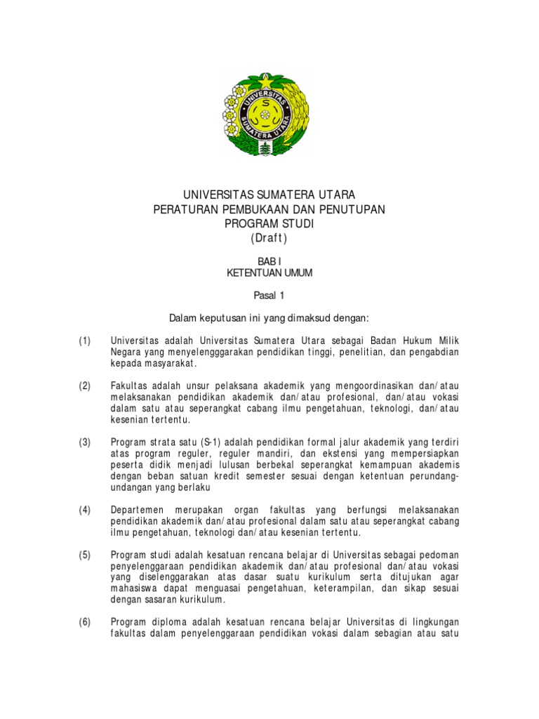 Draft Pembukaan Penutupan Prodi | PDF