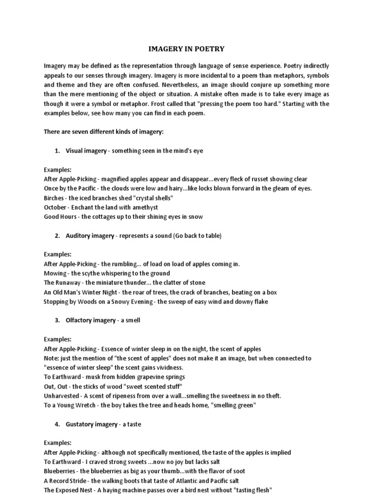 Imagery in Poetry | PDF | Poetry | Cognitive Science