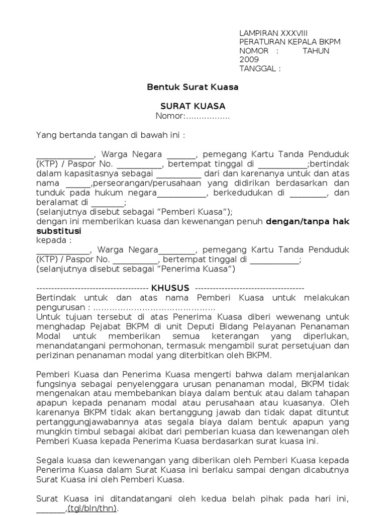 Surat Kuasa | PDF