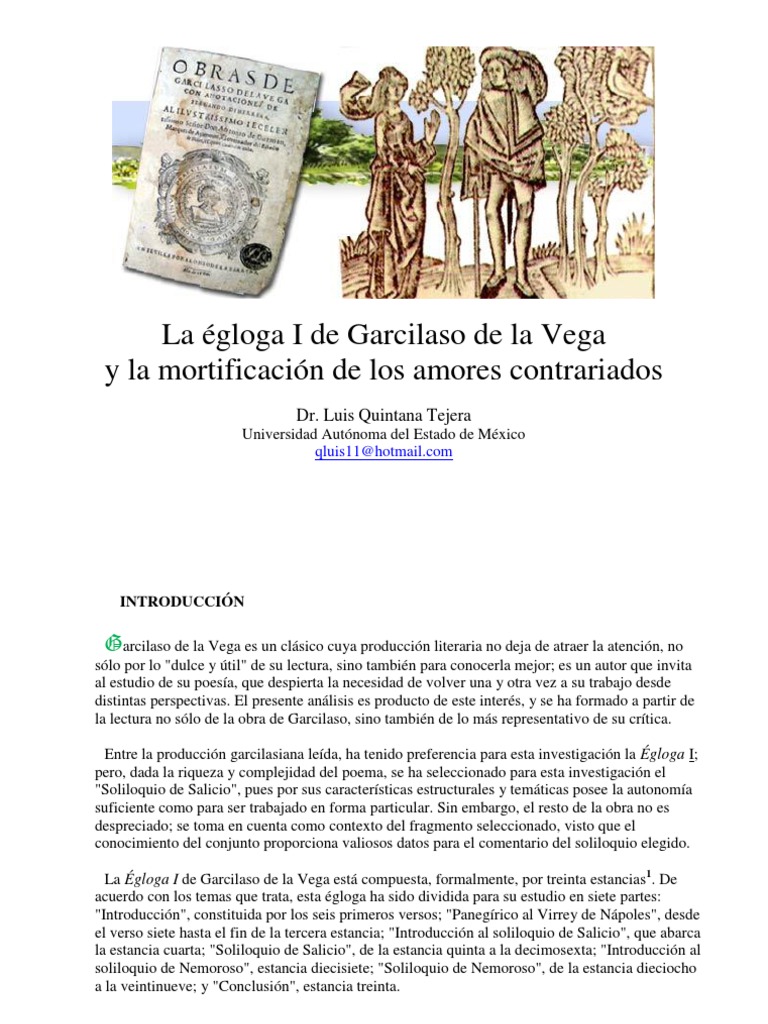 Égloga I de Garcilaso de La Vega | PDF | Poesía | Novelas