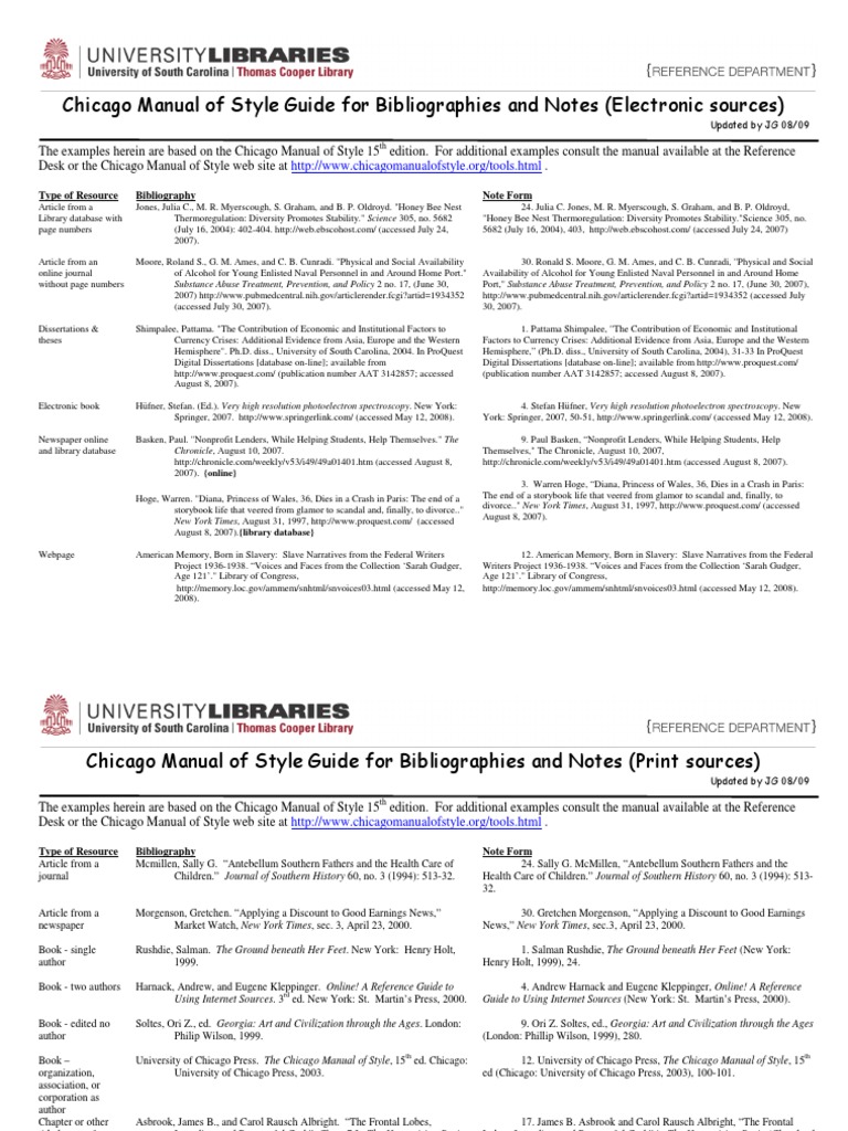 Chicago Manual of Styles | PDF