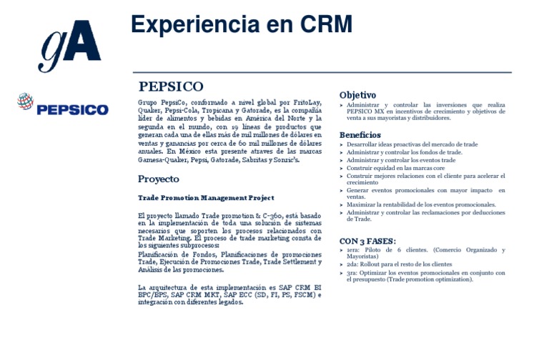 CRM y Trade Marketing en PepsiCo | PDF | Crecimiento personal y ...