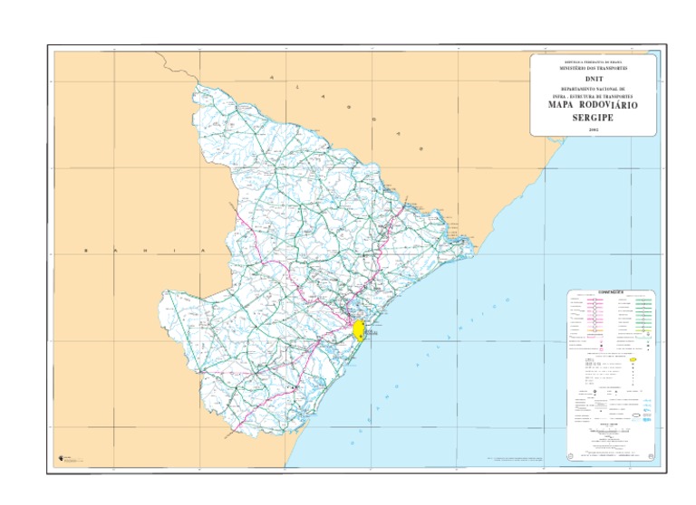 Mapa Rodoviário de Sergipe | PDF