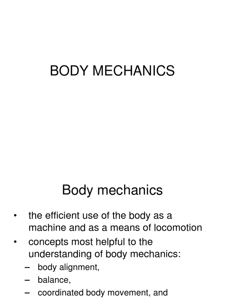Body Mechanics | PDF | Anatomical Terms Of Motion | Joints
