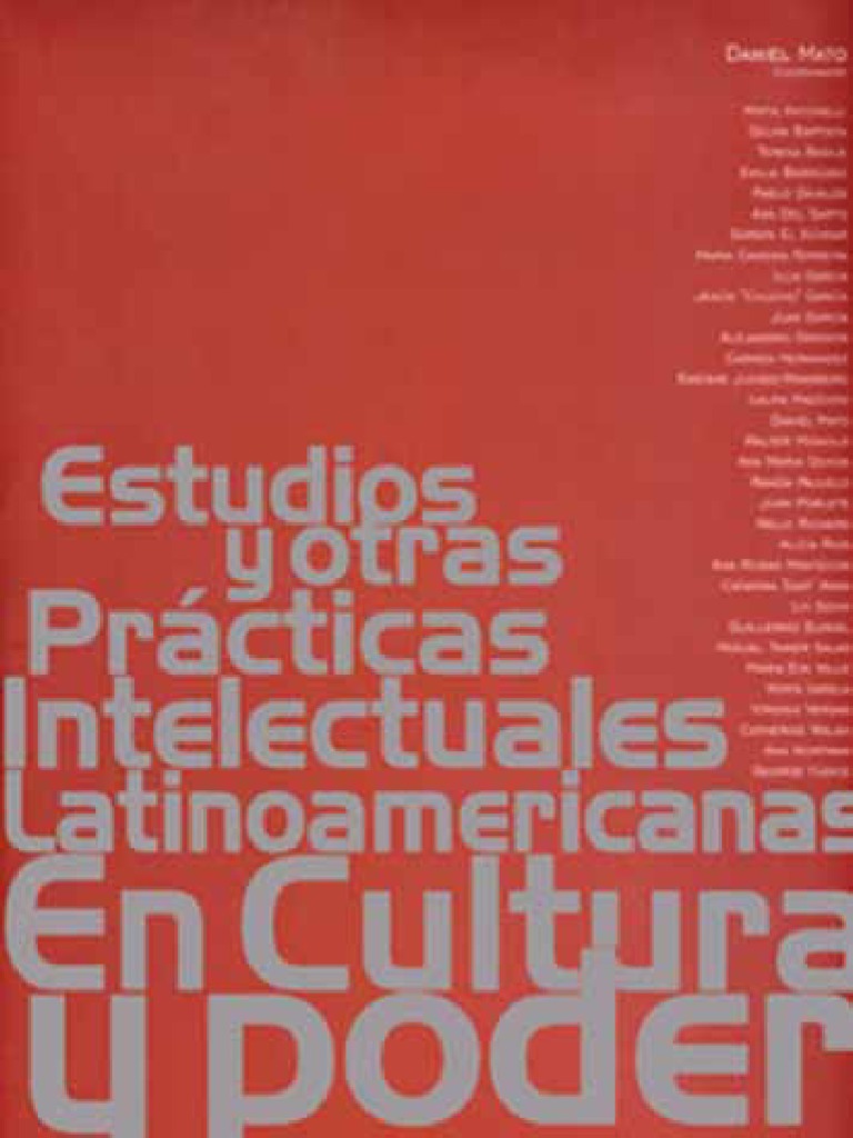 Daniel Mato | PDF | Intelectual | America latina