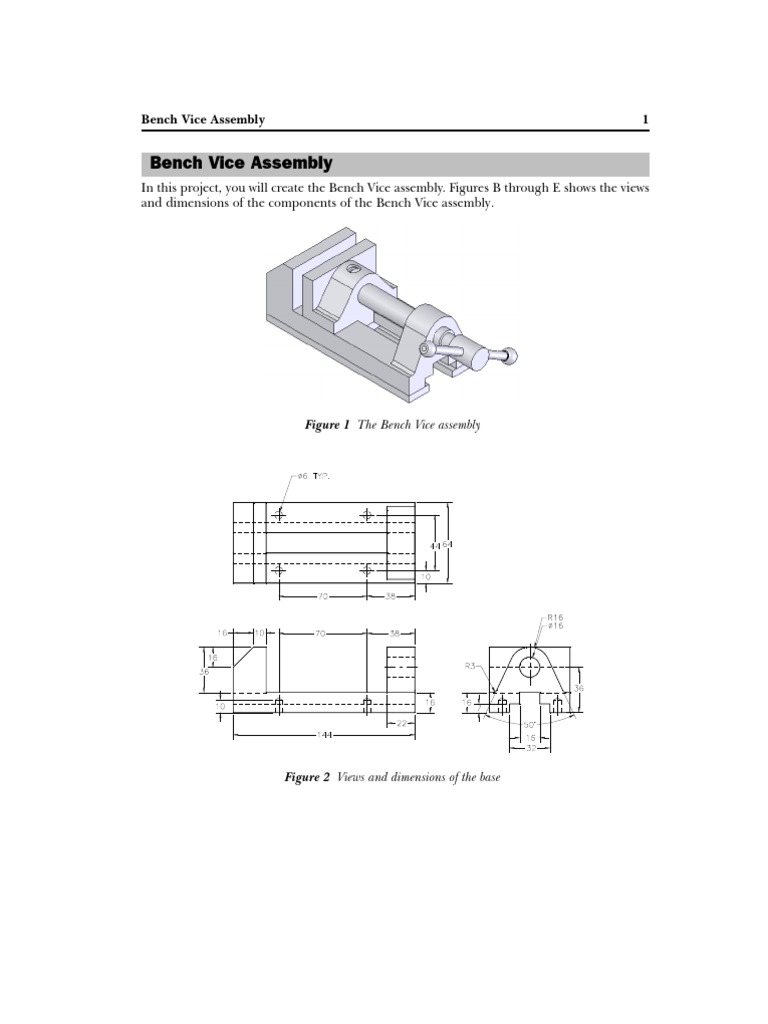 Bench Vice Drawing Autocad