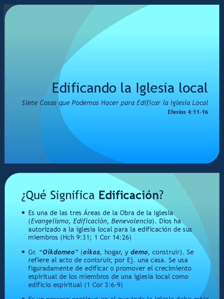 Edificando La Iglesia Local | PDF
