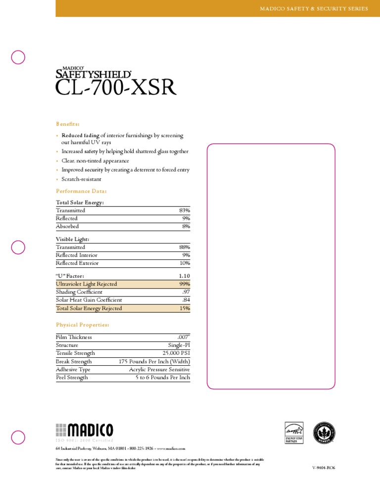 Madico Safety Shield 800 Overview | PDF